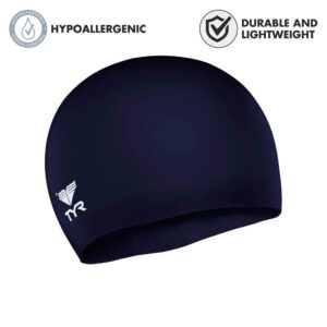 TYR Wrinkle Free Junior Silicone Cap, Navy