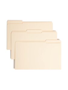 smead fastener file folder, 2 fasteners, reinforced 1/3-cut tab, 1-1/2" expansion, legal size, 50 per box (19595) (pack of 1)