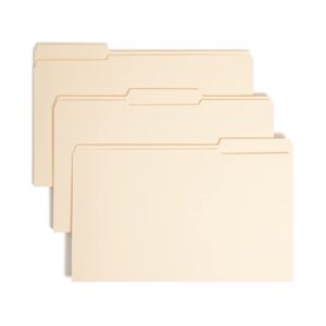 Smead Fastener File Folder, 2 Fasteners, Reinforced 1/3-Cut Tab, 1-1/2" Expansion, Legal Size, 50 per Box (19595) (Pack of 1)