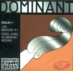 thomastik dominant 4/4 violin e string medium steel ball-end