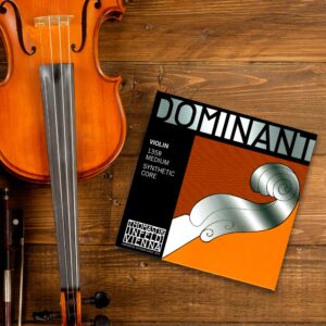 Thomastik Dominant 4/4 Violin String Set - Medium Gauge - Steel Ball-End E