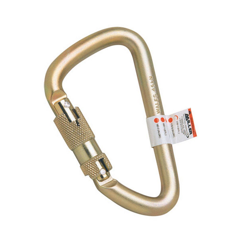 Honeywell 17D-1/ Miller Steel Twist-Lock Carabiner, 4-5/8", Gold