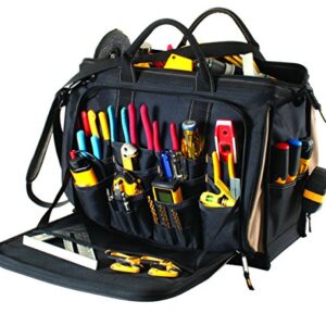 Custom Leathercraft1539 Multi-Compartment 50 Pocket Tool Bag