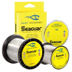 seaguar invizx freshwater 100% fluorocarbon fishing line 6lbs, 200yds break strength/length - 06vz200