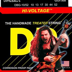 DR Strings Electric Guitar Strings, Dimebag Darrell Signature, Treated Nickel-Plated, 10-52