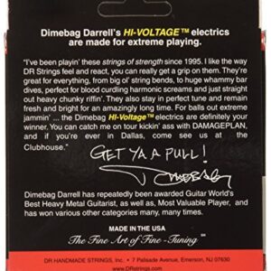 DR Strings Electric Guitar Strings, Dimebag Darrell Signature, Treated Nickel-Plated, 10-52