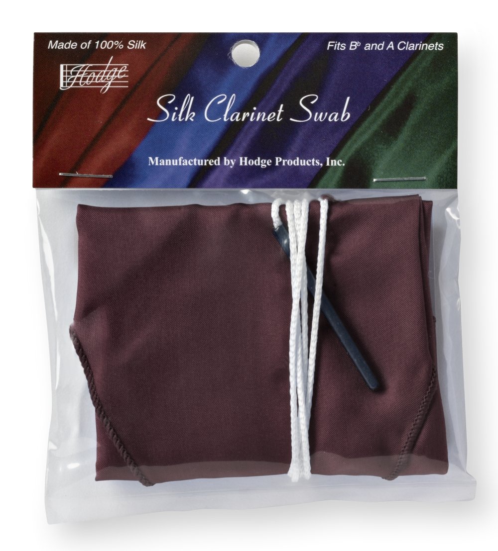 Hodge Silk Clarinet Swab - Burgundy