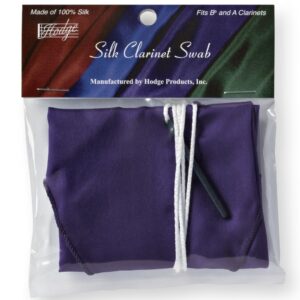 Hodge Silk Clarinet Swab - Purple