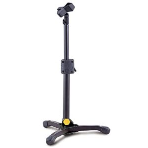 hercules ms300b low profile straight microphone stand with ez mic clip