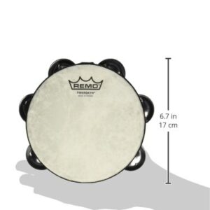 Remo Fiberskyn Tambourine - Quadura Black, 6"