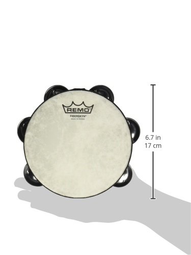 Remo Fiberskyn Tambourine - Quadura Black, 6"