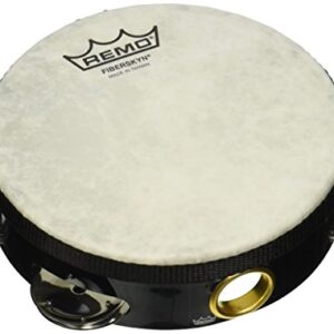 Remo Fiberskyn Tambourine - Quadura Black, 6"