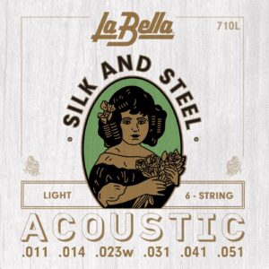 la bella 710l silk & steel light acoustic guitar string