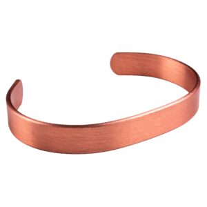 apex copper bracelet, solid band