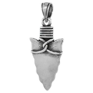 sterling silver arrowhead pendant, 1 tall