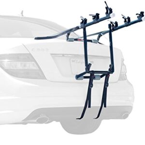 ALLEN Deluxe 3-Bike Trunk Mount Rack, Blk/ Silver