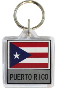 flagline puerto rico - country lucite key ring