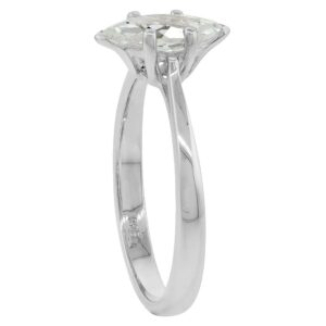 Sterling Silver Cubic Zirconia 10X5mm Marquise Cut Solitaire Engagement Ring for Women 0.85 ct, size 6