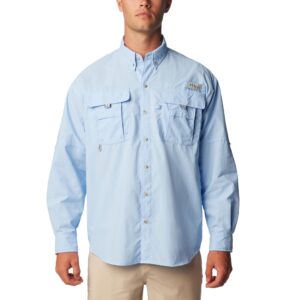 columbia men’s pfg bahama™ ii long sleeve shirt, sail, large