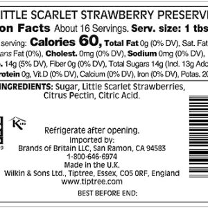 Tiptree Little Scarlet Strawberry Preserve, 12 Ounce Jar