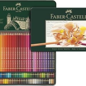 Faber-Castell Polychromos Artists' Color Pencils - Tin of 120 Colors - Premium Quality Artist Pencils