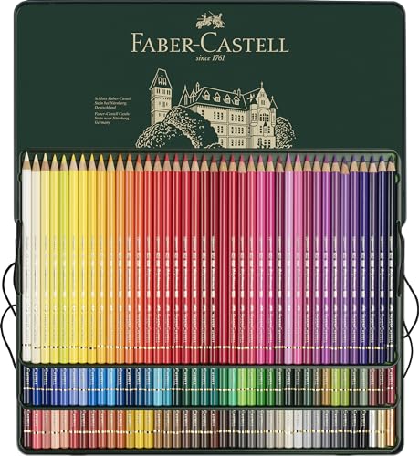 Faber-Castell Polychromos Artists' Color Pencils - Tin of 120 Colors - Premium Quality Artist Pencils