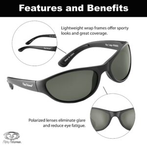 Flying Fisherman 7865BS Sunglass, Matte Black Frames/Smoke Lenses, One Size