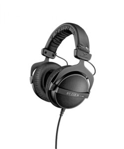 beyerdynamic dt 770 m 80 ohm over-ear-monitor headphones in black, closed design, wired, volume control for drummers and sound engineers foh