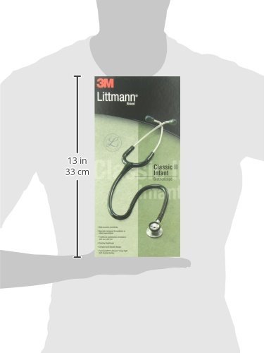 3M Littmann Classic II Infant Stethoscopes, 2114R, Stainless Steel Chestpiece, 28" Red Tube