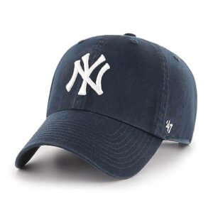 mlb new york yankees men's '47 brand home clean up cap, navy, one-size