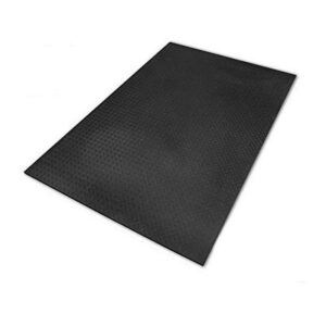 supermats ultimats rubber mat for weightlifting equipment, 4' x 6', black