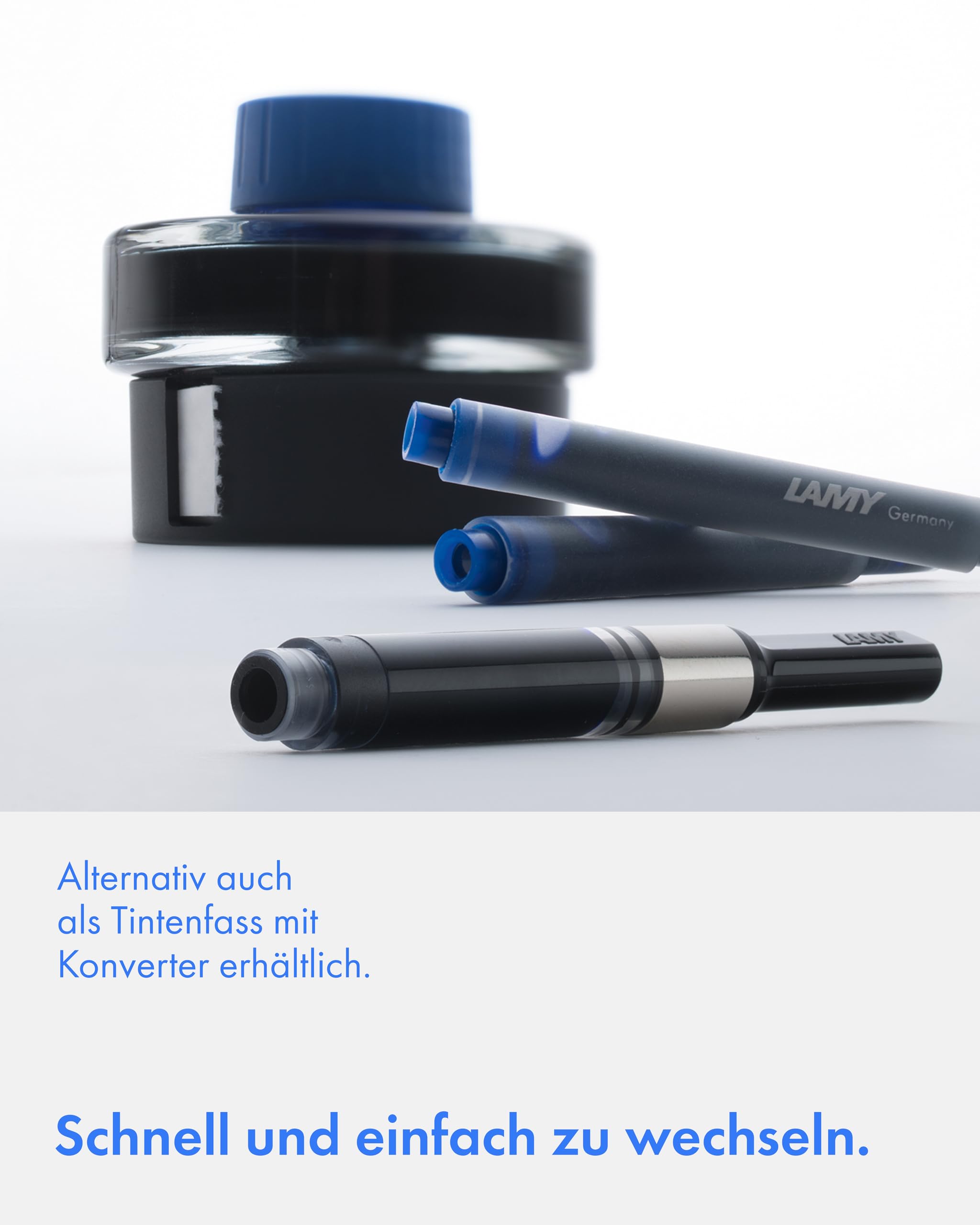 LAMY T10 Fountain Pen Ink Refills. Blue/Black Box