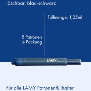 LAMY T10 Fountain Pen Ink Refills. Blue/Black Box