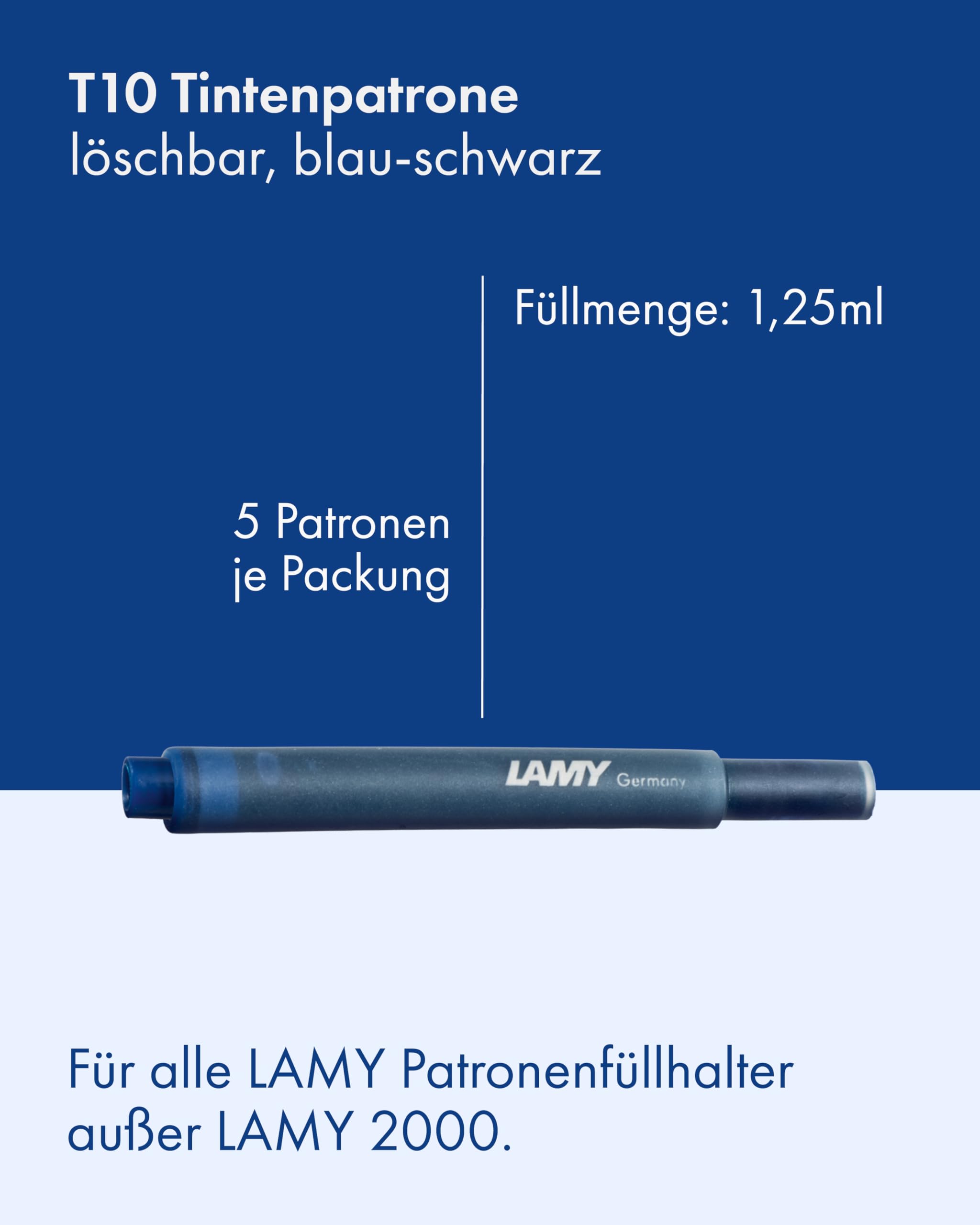 LAMY T10 Fountain Pen Ink Refills. Blue/Black Box