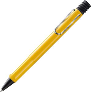 lamy safari yellow - ballpoint pen with ergonomic grip & line width m - for pleasant long writing - made of robust asa plastic – including large capacity refill m 16 in blue