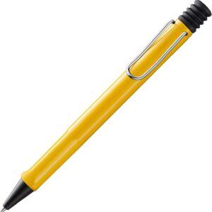 Lamy safari yellow - Ballpoint Pen with ergonomic grip & line width M - for pleasant long writing - made of robust ASA plastic – including large capacity refill M 16 in blue