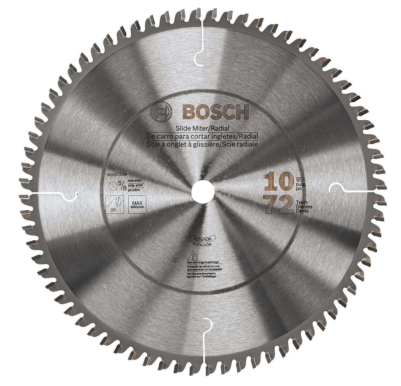 Bosch PRO1072SM 10 In. 72 Tooth Miter/Slide Miter Circular Saw Blade