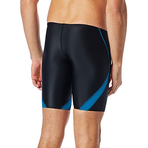 TYR Men's Standard Alliance Splice Jammer Swimsuit, Black/Blue, 36