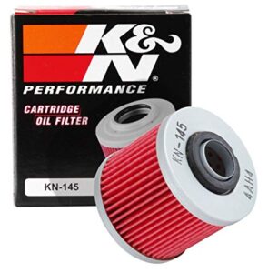 k&n motorcycle oil filter: high performance, premium, designed to be used with synthetic or conventional oils: fits select yamaha vehicles, kn-145