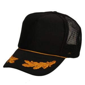 otto oak leaves foam mesh cap-black gold