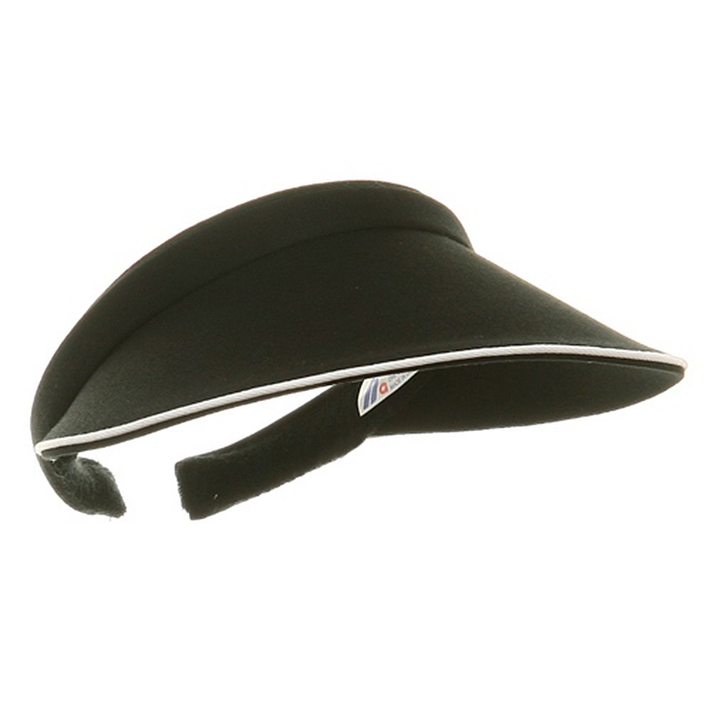 MG Women's Piping Clip On Visor Black