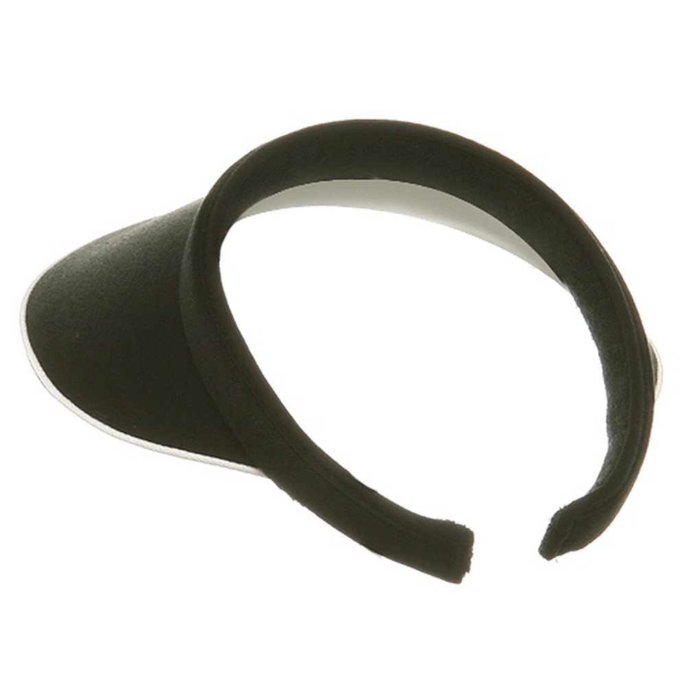 MG Women's Piping Clip On Visor Black