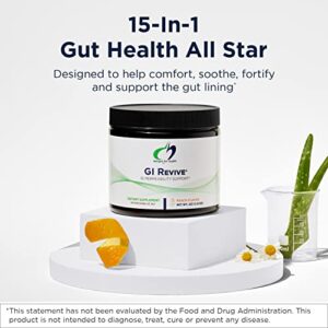 Designs for Health GI Revive Gut Health Powder - L Glutamine & Citrus Pectin for Digestive Health + Slippery Elm, Marshmallow Root & Cat's Claw for Healthy Intestinal Function (28 Servings)