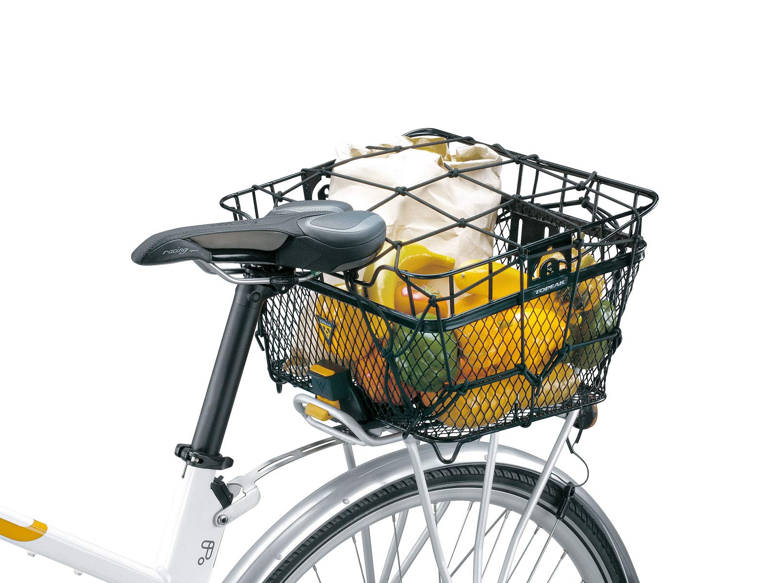 Topeak MTX Rear Bicycle Basket, 40.5 x 33.5 x 24.1 cm / 15.9” x 13.2” x 9.5”