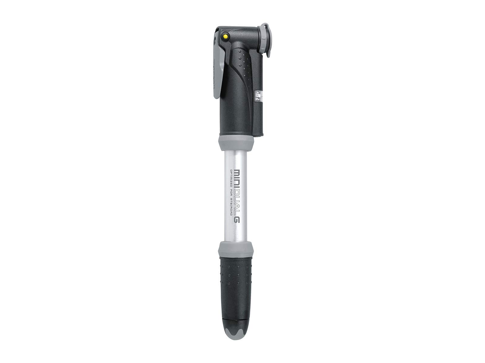 Topeak Mini G MasterBlaster Bike Pump with Gauge Silver, L x W x H ﻿27.4 x 3.8 x 1.8 cm / 10.8” x 1.5” x 0.7”