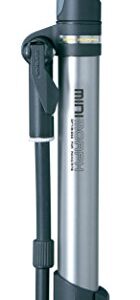 Topeak Mini Morph Bike Pump , Silver, Black, 26 x 5 x 2.8 cm / 10.2” x 2.0” x 1.1”