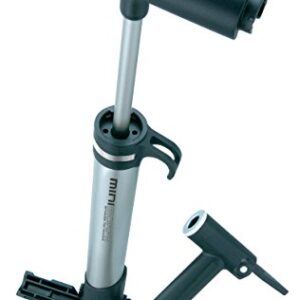 Topeak Mini Morph Bike Pump , Silver, Black, 26 x 5 x 2.8 cm / 10.2” x 2.0” x 1.1”