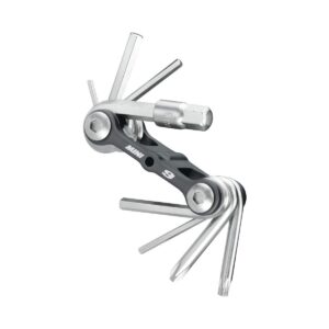 Topeak The Mini 9-Function Bicycle Tool - TT2409 , Black/Silver, L x W x H ﻿﻿﻿﻿6.6 x 3.1 x 2cm / 2.6” x 1.2” x 0.8”