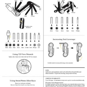 Topeak The Mini 9-Function Bicycle Tool - TT2409 , Black/Silver, L x W x H ﻿﻿﻿﻿6.6 x 3.1 x 2cm / 2.6” x 1.2” x 0.8”