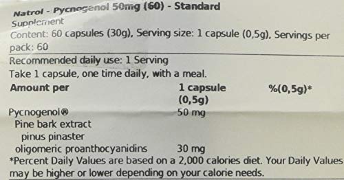 NATROL Pycnogenol 50 Mg, 0.02 Pounds